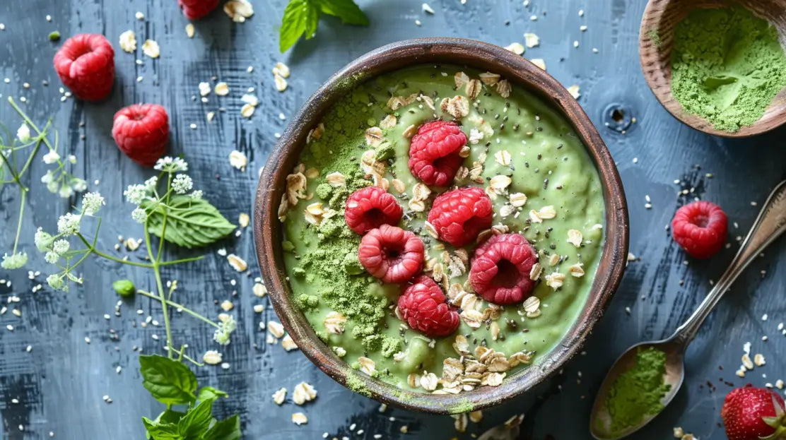 Matcha Oatmeal Breakfast - A quick healthy & delicious meal for busy m